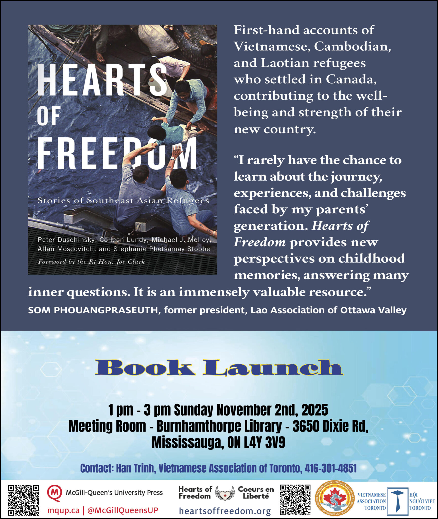 Hearts of Freedom – Book Launch – Canadian Multicultural Council